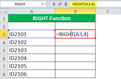 RIGHT Function in Excel - Formula, Example, How to Use?