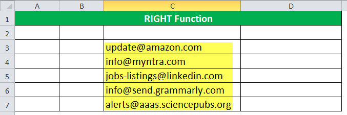 RIGHT Function in Excel - Formula, Example, How to Use?