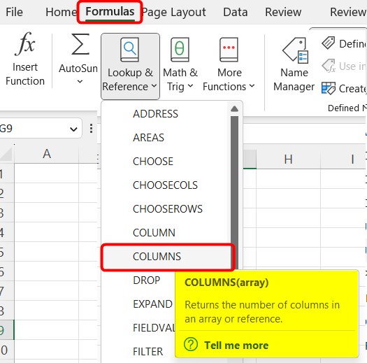 COLUMNS Function In Excel - Examples, How To Use?