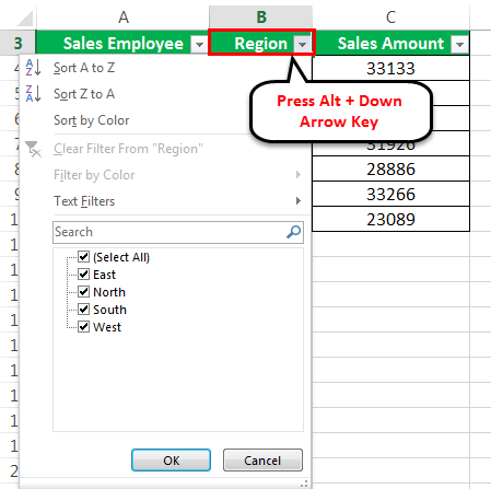 Filter Shortcut in Excel | Top 7 Keyboard Shortcuts for Filters in Excel