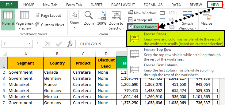 Freeze Columns in Excel - Step by Step Guide & Examples