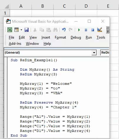 VBA ReDim | Handle Dynamic Arrays using VBA ReDim Preserve