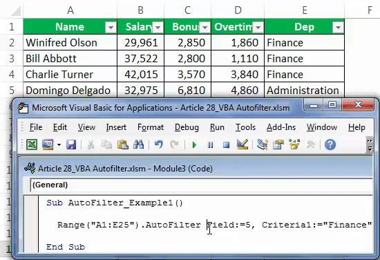VBA AutoFilter | How to use VBA AutoFilter Criteria to Filter Data?