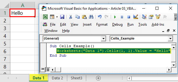 VBA Cells Excel | How to use Cell Reference Property with Range Object?