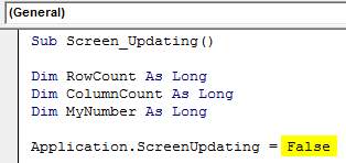 VBA Screen Updating | Speeding Up the Code Running Process