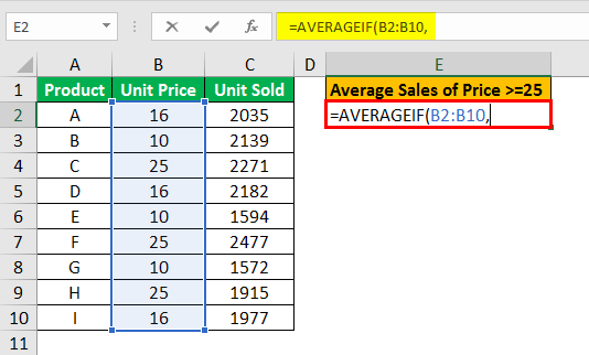 AverageIF In Excel - Meaning, How To Use? (With Examples)