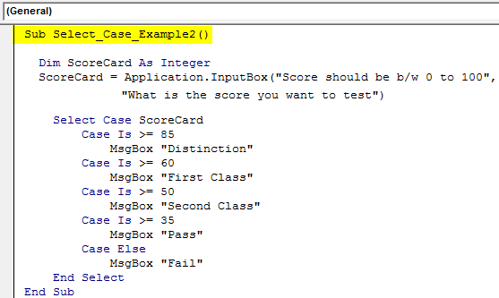 Vba Case Statement Examples Of Vba Select Case Statement 8793