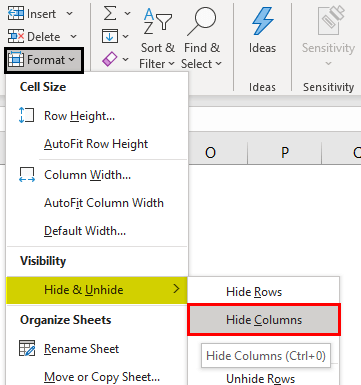 Excel Hide Shortcut | Keyboard Shortcuts to Hide Rows/Columns